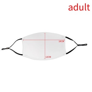 20 Pack of Blank Sublimation Face Masks, Adjustable Sides 100% ...