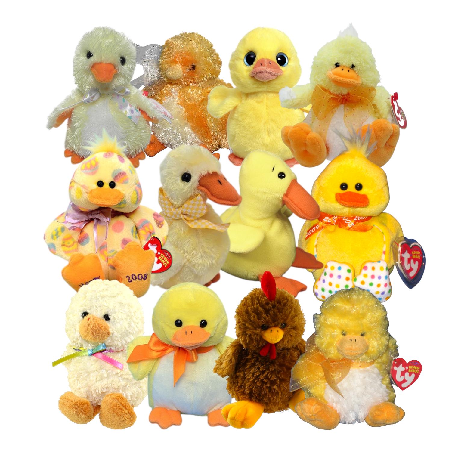 Ty Beanie Babies Spring Easter Chicks, Ducks, Clucky, Duck-e, Quackers ...