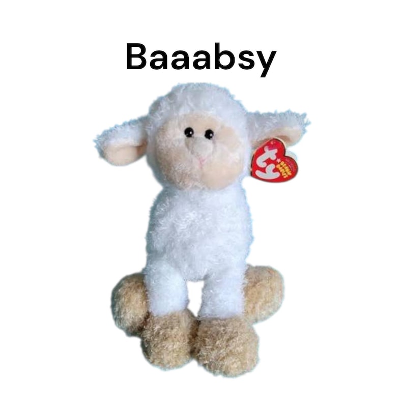 Ty Beanie Babies Lambs Sheep Chops Baaabsy Lullaby Fleece Ewey Fleecie ...