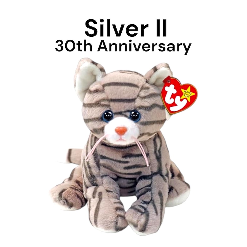 Ty Beanie Babies Cats Amber, Silver, Scat, Fancy, Fussy, Frisco ...