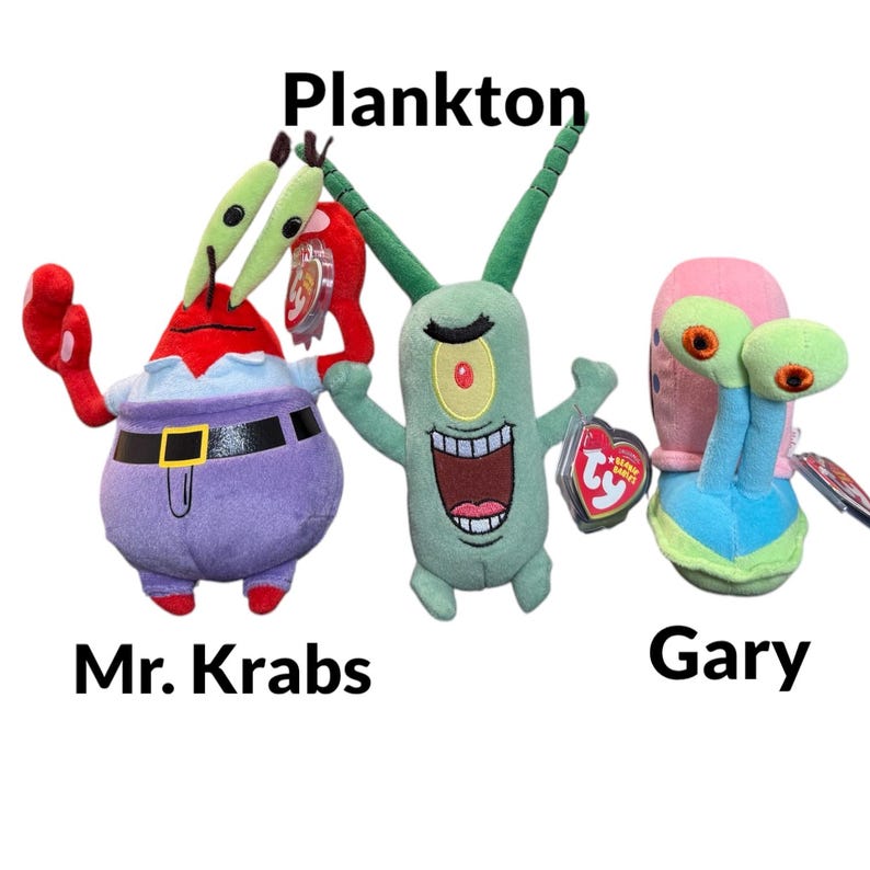 Ty Beanie Babies Spongebob Squarepants Beanies Spongebob, Patrick ...