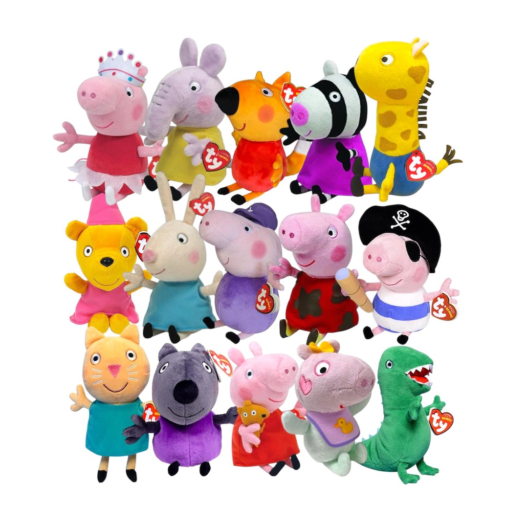 Ty Beanie Babies Peppa Pig UK Exclusive Mr Potato, Peppa, Zoe Zebra ...