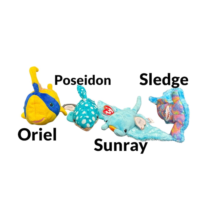 Ty Beanie Babies Manny, Tusk, Bubbles, Speedy, Happy, Lips, Oriel ...