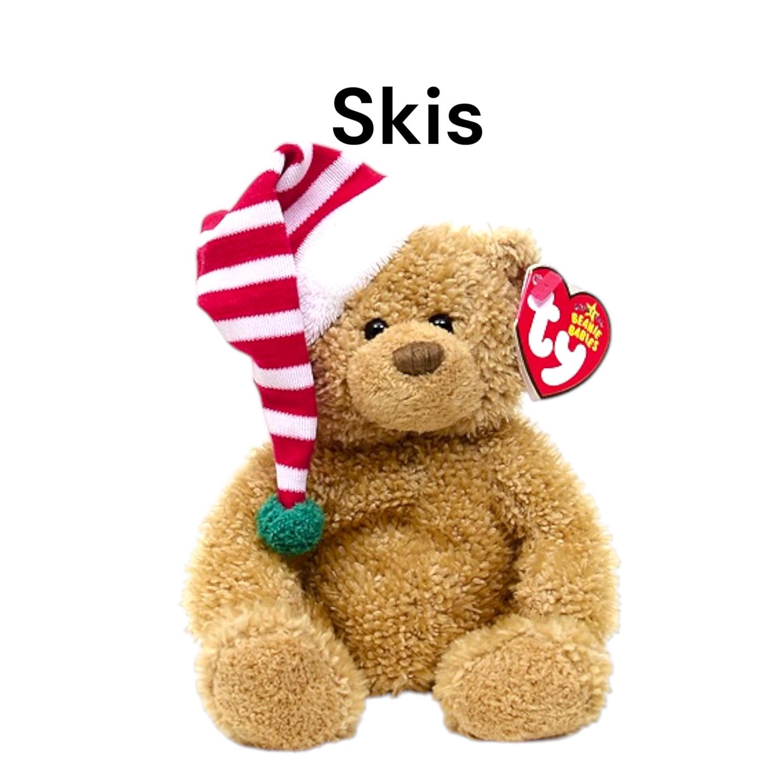 Ty Beanie Babies Holiday Winter Christmas Tinsel, Santa, Skis ...