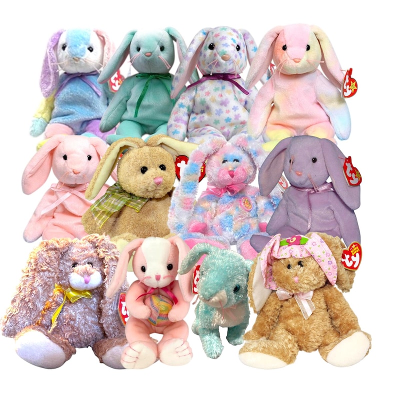 Ty Beanie Babies Easter Bunny Rabbits Hippie, Springfield, Floppity ...