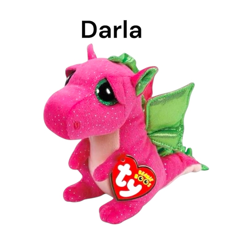 Ty Beanie Boos Dragons Saffire, Grindal, Cinder, Holly, Daphne ...