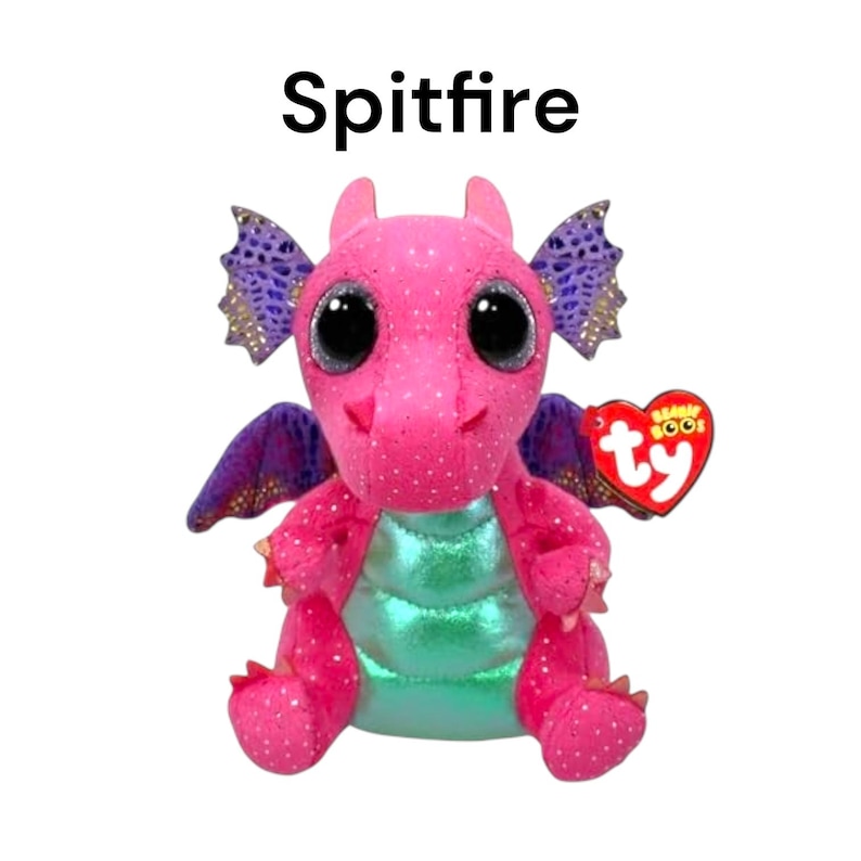 Ty Beanie Boos Dragons Saffire, Grindal, Cinder, Holly, Daphne ...