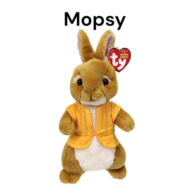 Ty Beanie Babies Peter Rabbit Movie Characters Peter, Flopsy, Mopsy ...