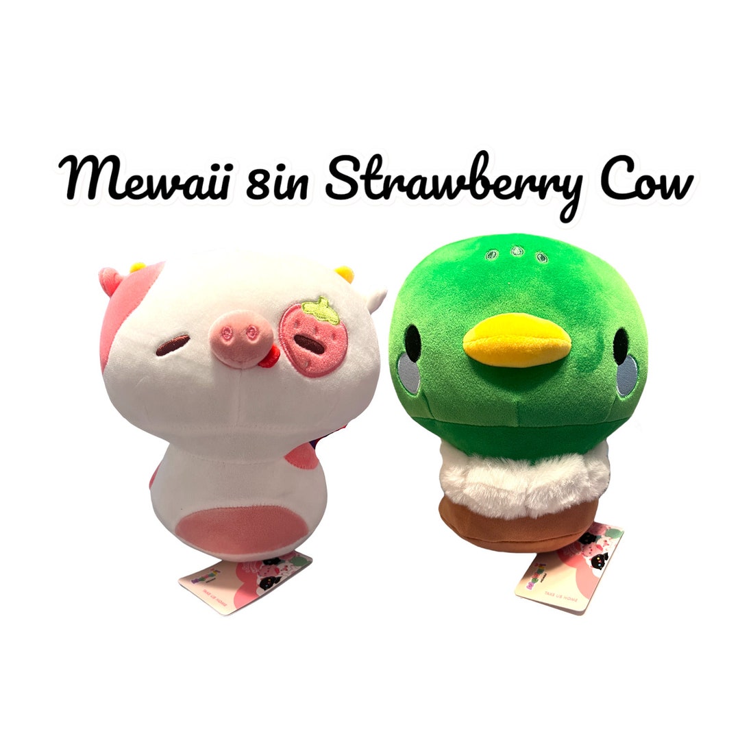 Mewaii Strawberry Cow Plush Super Soft 8 Inch Mushroom Mewaii Plush - Etsy