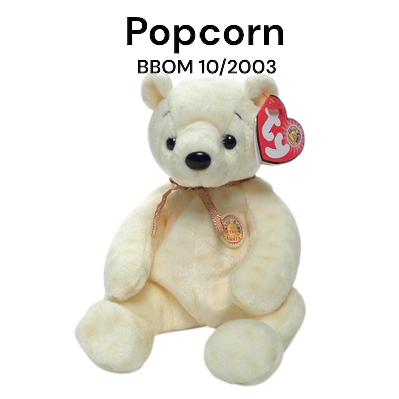 Ty Beanie Babies Bears BBOM Dabbles, Picnic, Popcorn, Comet, Astra ...