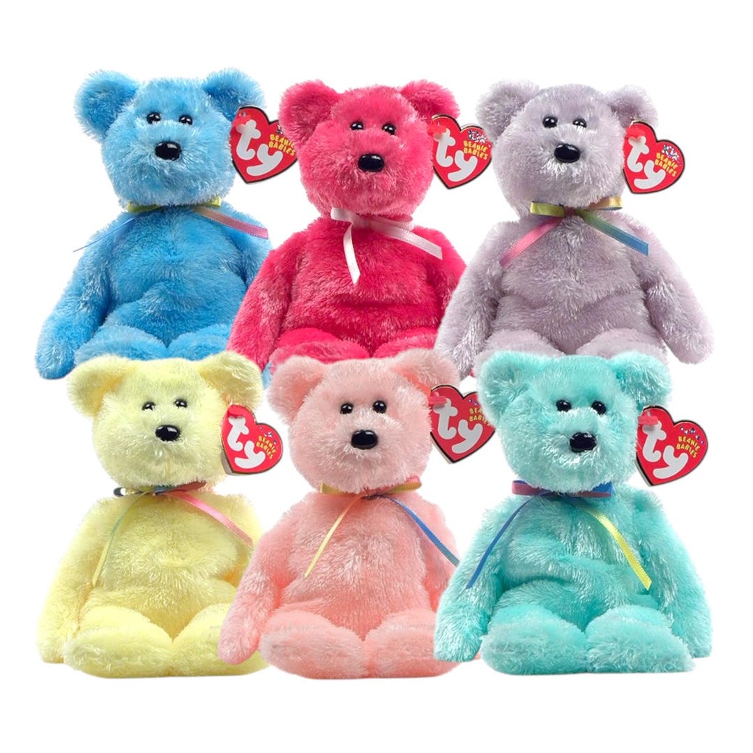 Ty Beanie Babies Sherbet the Bear -choose Color- - Etsy