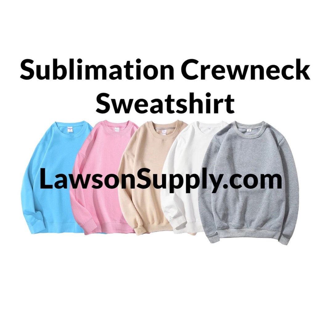 Sublimation Sweatshirt 100% Polyester Crewneck Sweatshirt Fleece Lined ...