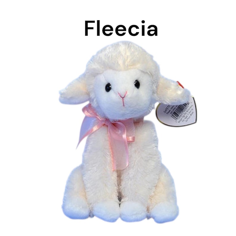 Ty Beanie Babies Lambs Sheep Chops Baaabsy Lullaby Fleece Ewey Fleecie ...