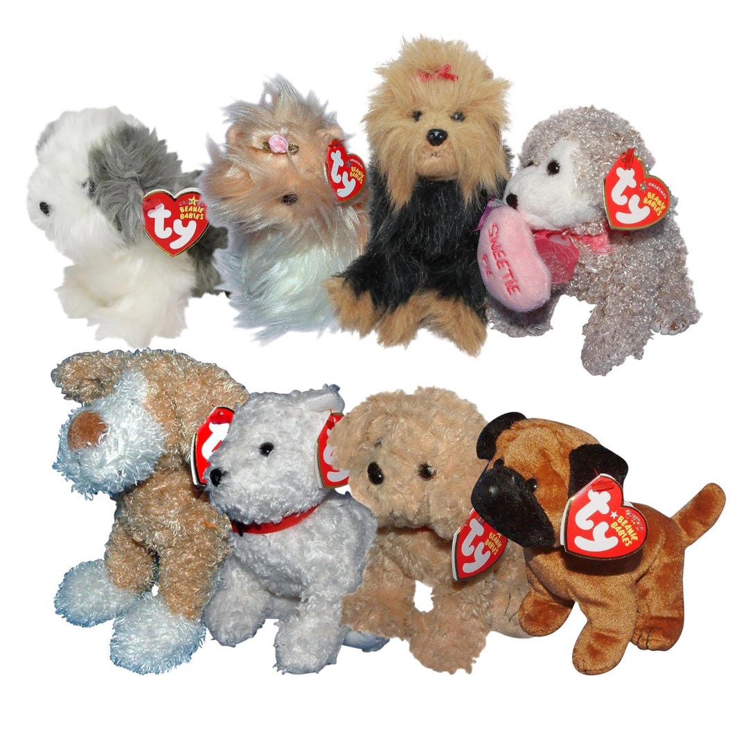 Ty Beanie Babies Dogs Tibby, Furston, Yapper, Doogie, Snookums, Dooley ...