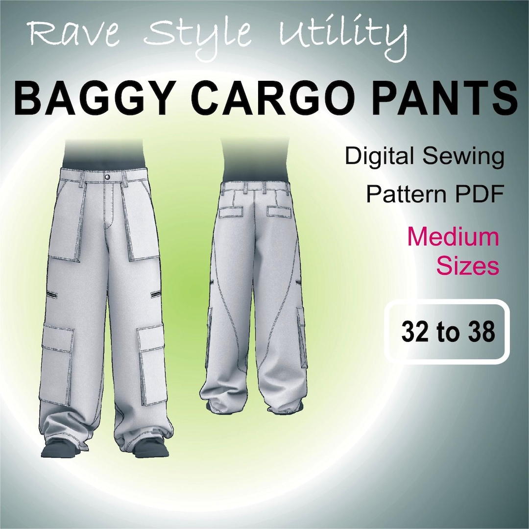 Baggy Cargo Pants - Oversized Rave Pants With Twisted Leg- Wide Utility ...