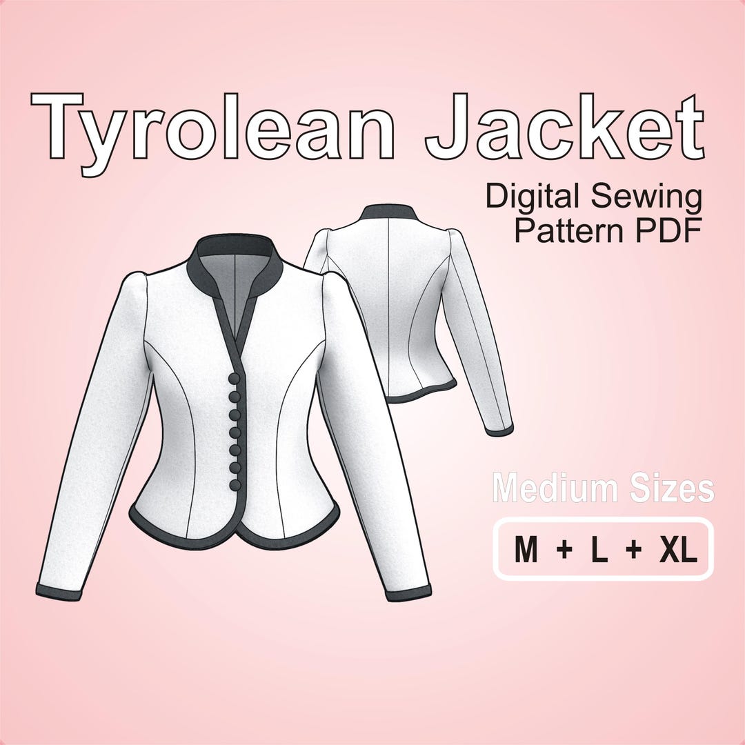Cropped Tyrolean Folklore Wool Jacket / Traditional Walk Janker for ...