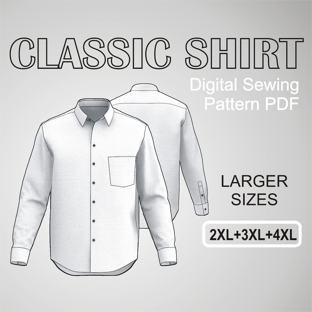 Classic Dress Shirt for Men Button up Business Formal Shirt - Larger ...