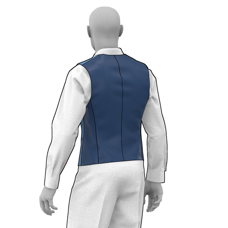 Medium Sizes Classic Vest Pattern for Men Waistcoat Man M + L + XL (US ...