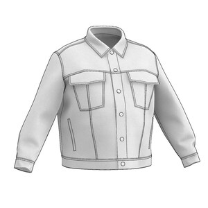 Plus Sizes - Trucker Jacket for Men Jean Jacket Mens Denim Jacket ...