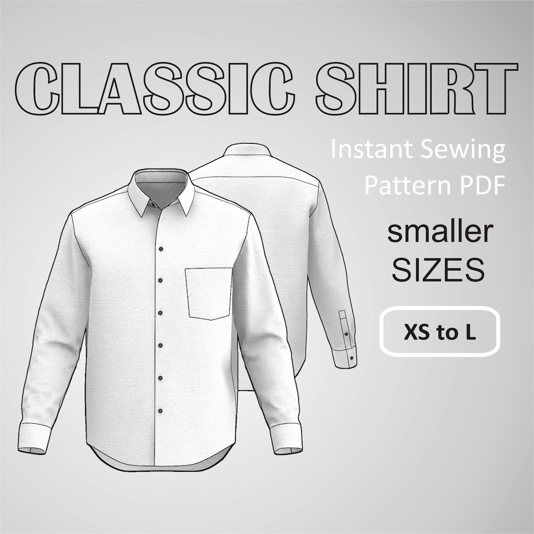 Classic Dress Shirt for Men Button up Business Formal Shirt Smaller ...
