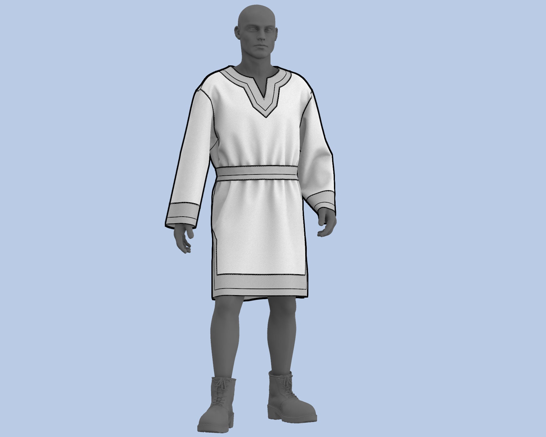 Viking Tunic - Medieval Ancient Robe - PDF Sewing Pattern Sizes XS + S ...