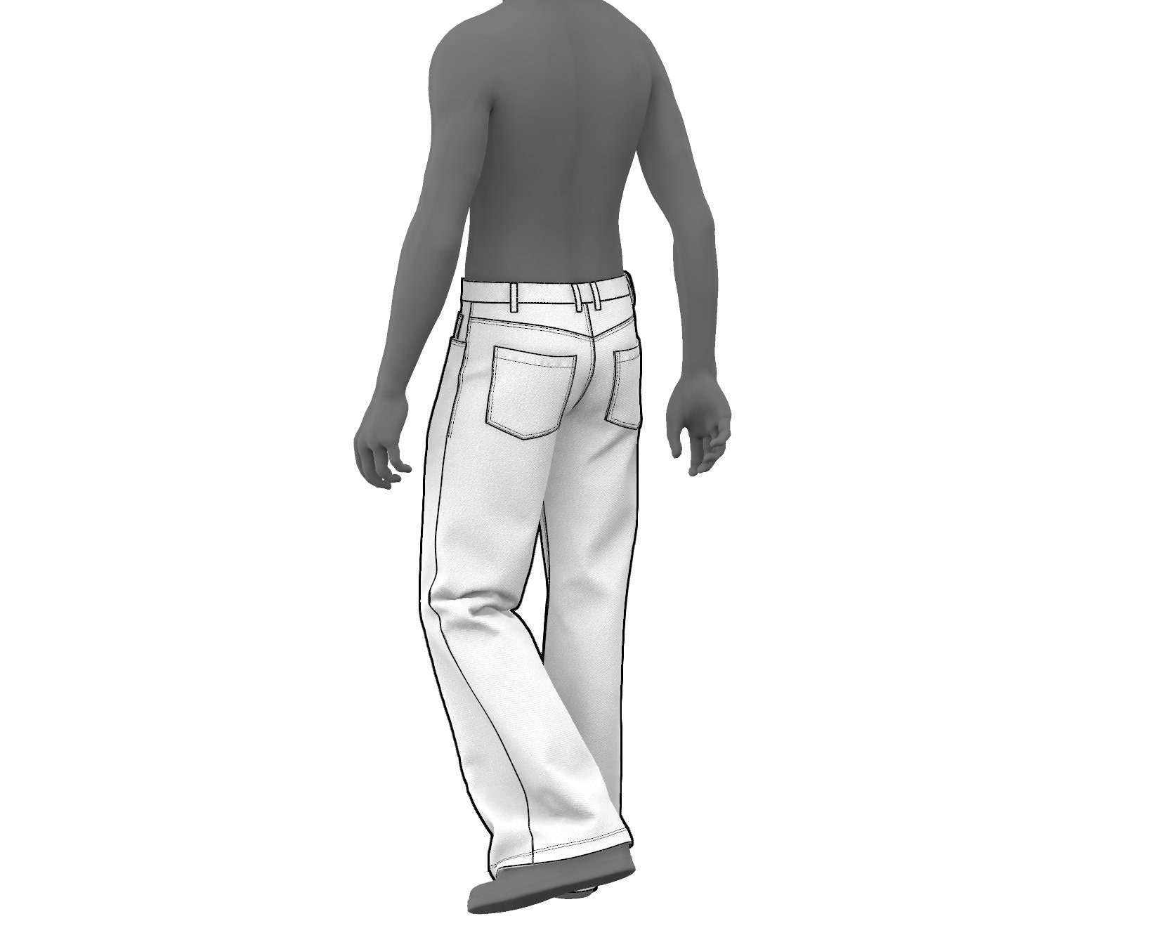 Flared Jeans - Bootcut Pants - Retro 5 Pocket Style - Bell Bottom ...