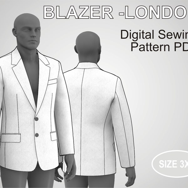 Big and Tall Mens Pattern - Etsy