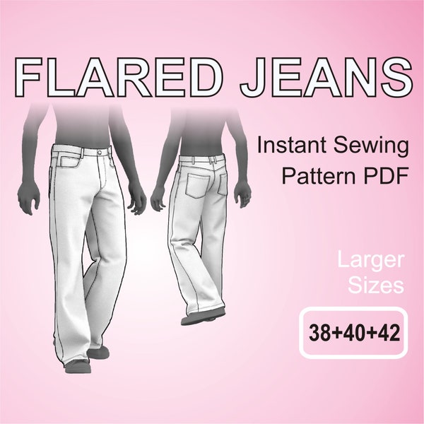 Mens Jeans Pattern - Etsy