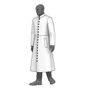 Size M - Neo Cassock Coat for Men - Priest Style / Sherwani Inspired ...