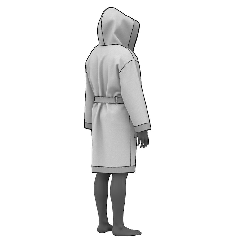 Simple Hooded Coat for Men Boxers Robe Easy Coat Without Lining ...