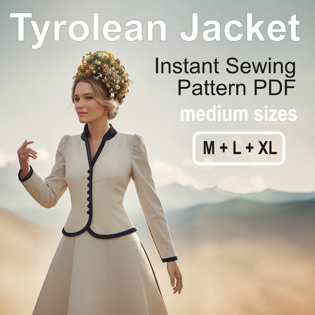 Cropped Tyrolean Folklore Wool Jacket / Traditional Walk Janker for ...