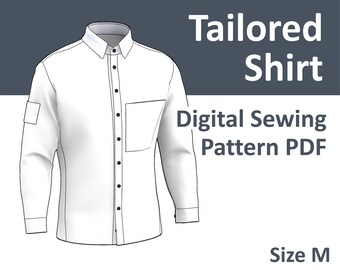 Dress Shirt Pattern | Etsy