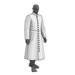 Size M - Neo Cassock Coat for Men - Priest Style / Sherwani Inspired ...