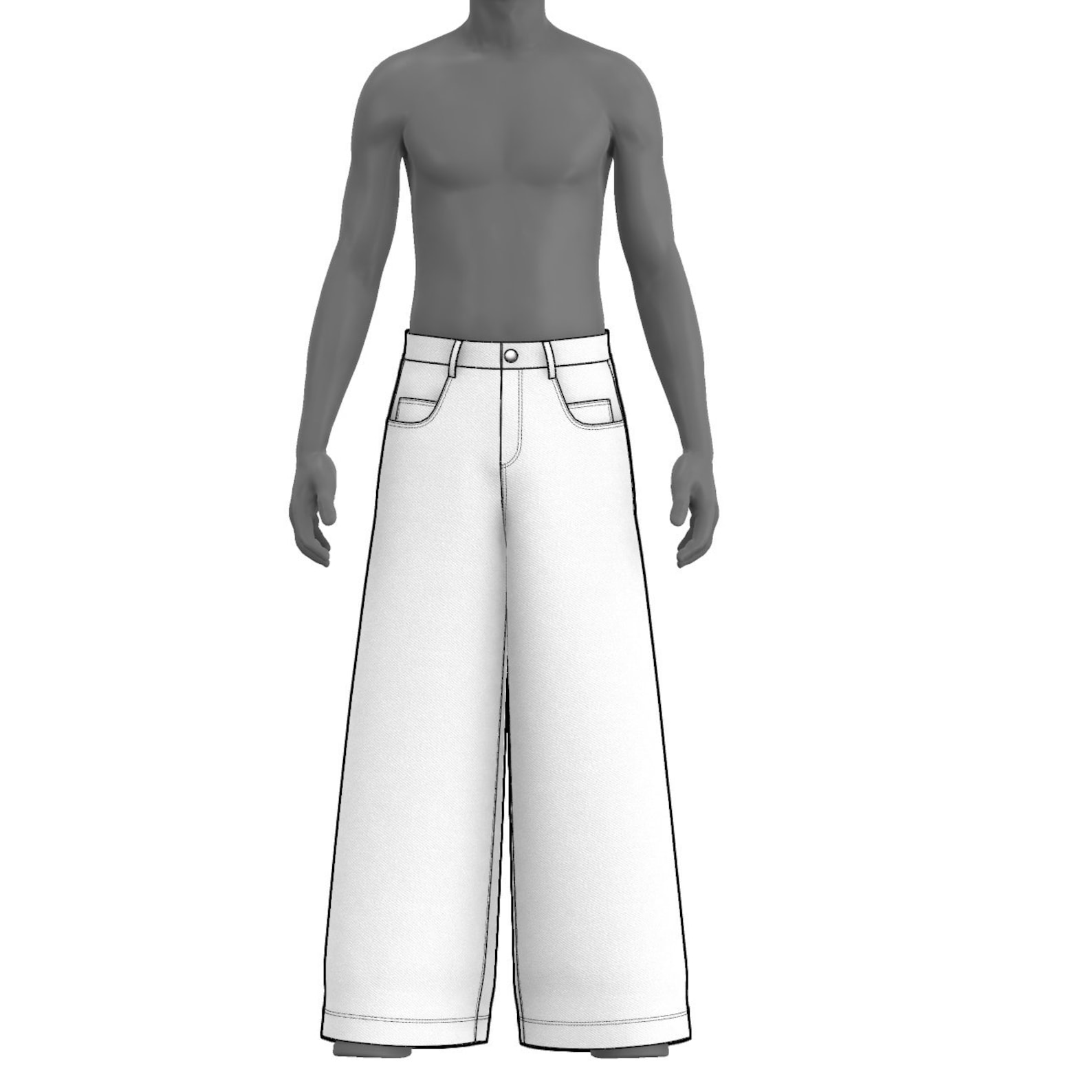 Phat Pants Wide Leg Rave Pants Oversized Skater Baggy Jeans Digital ...