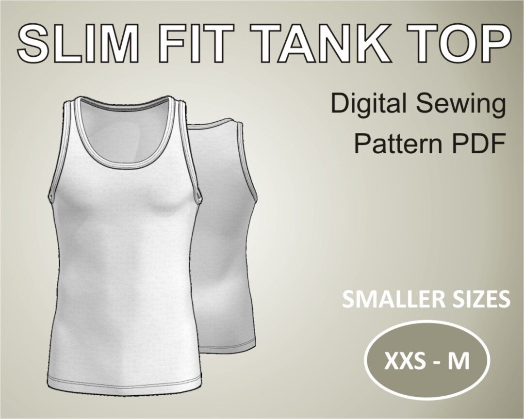 Slim Fit Tank Top Singlet for Men / Digital Sewing Pattern PDF - Etsy