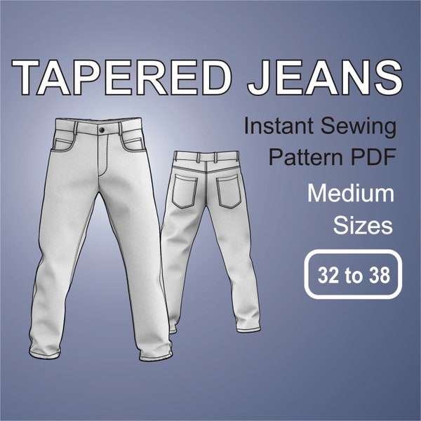 Mens Jeans Pattern - Etsy