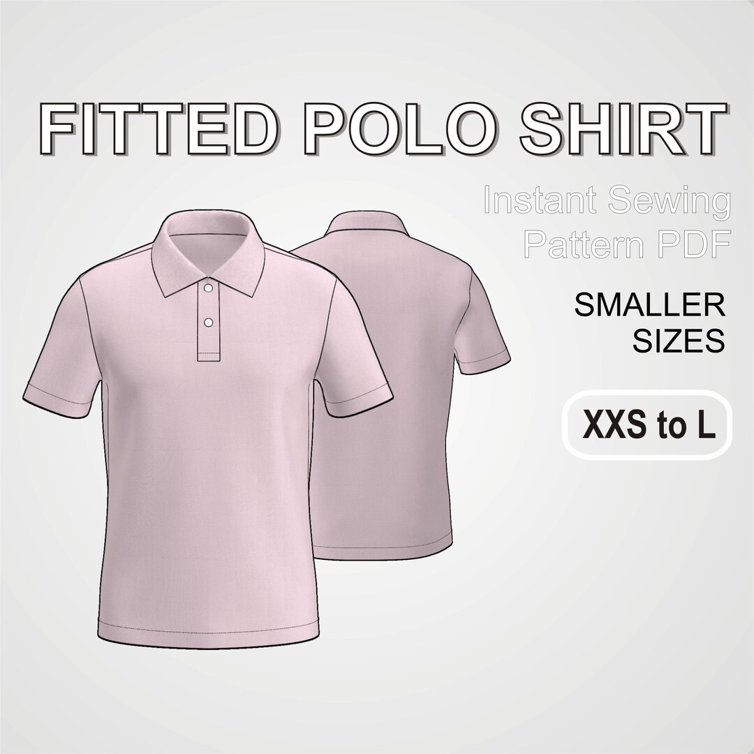 Fitted Polo Shirt Easy Sewing Pattern PDF Tennis Shirt Golf Shirt ...