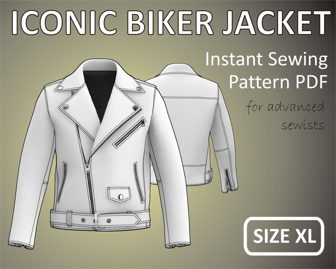 Size XL Iconic Biker Jacket for Men Double Rider Motorcycle - Etsy