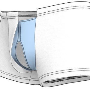 Boxer Briefs for Men With Separating Layer Inside / Mens Underwear ...