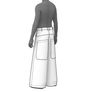 Phat Pants Wide Leg Rave Pants - Oversized Skater Baggy Jeans - Digital ...