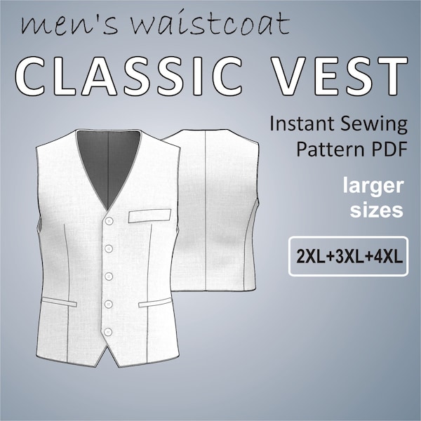 Mens Vest Pattern - Etsy