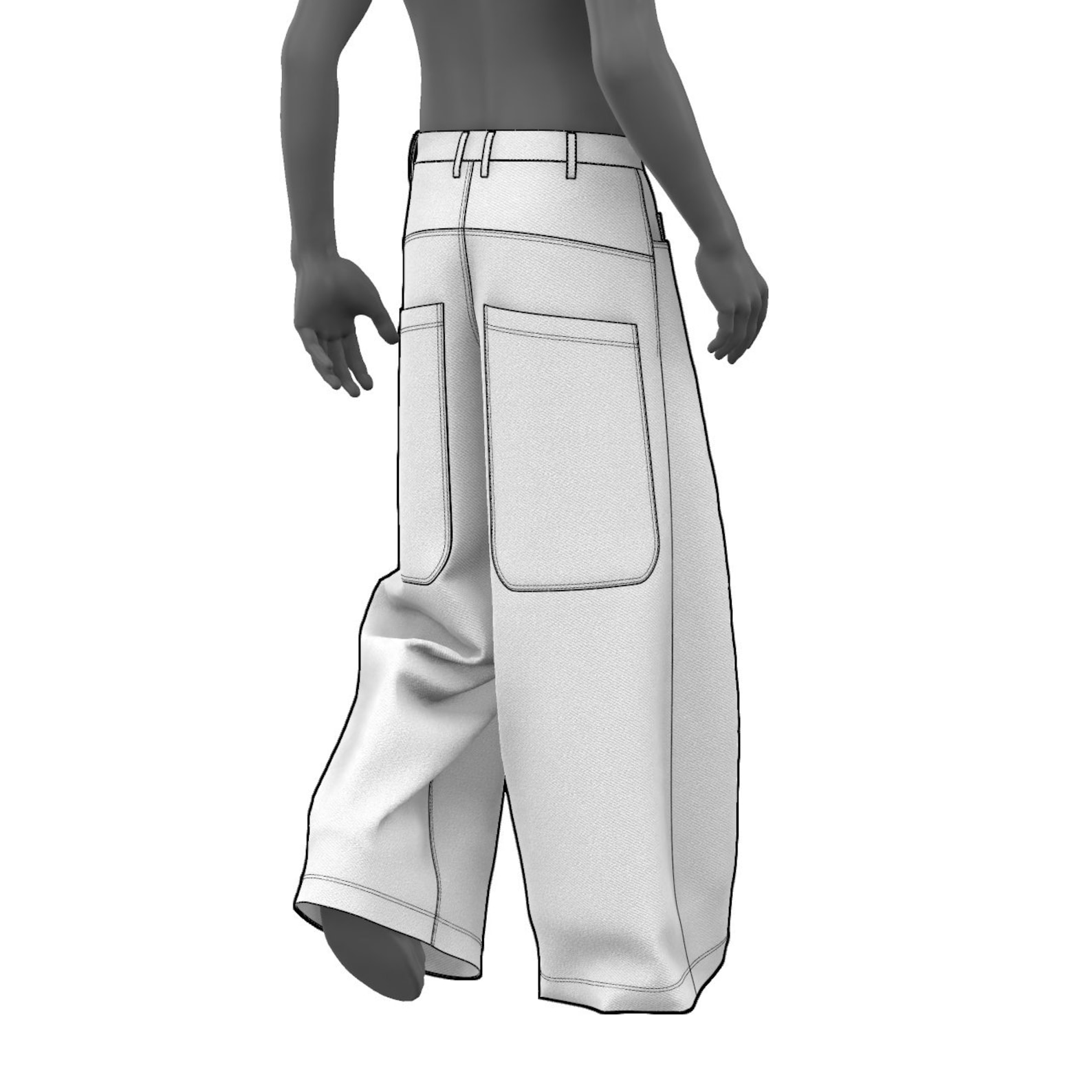 Phat Pants Wide Leg Rave Pants Oversized Skater Baggy Jeans Digital ...