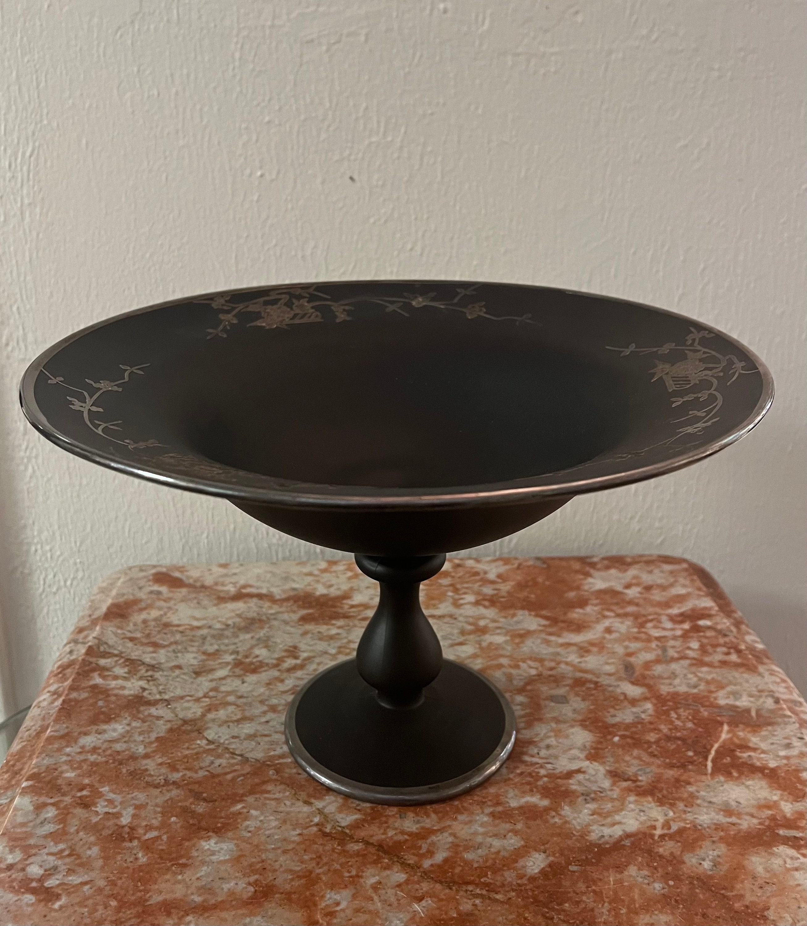 Vintage Tiffin Frosted Glass Compote With Sterling Silver Inlay - Etsy