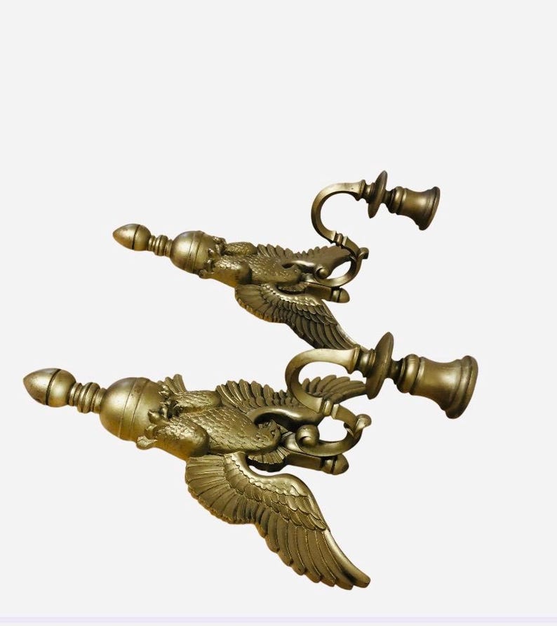 Vintage Syroco Eagle Resin Wall Sconces - Etsy