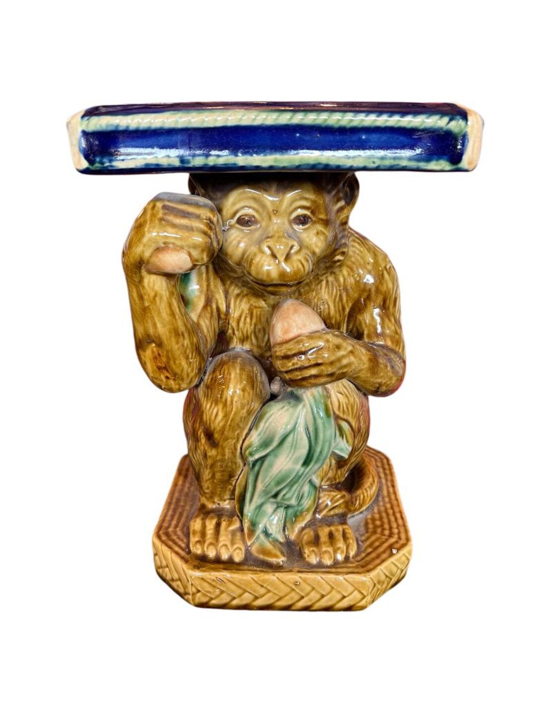 Vintage Porcelain Monkey Stand - Etsy