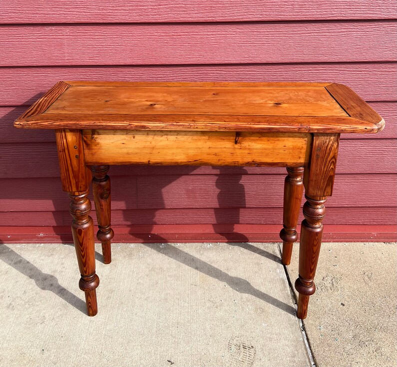 Early 1800 English Pine Prep Table or Hall Table - Etsy