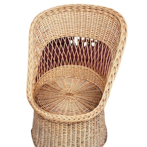Vintage Wicker Bucket Chair - Etsy
