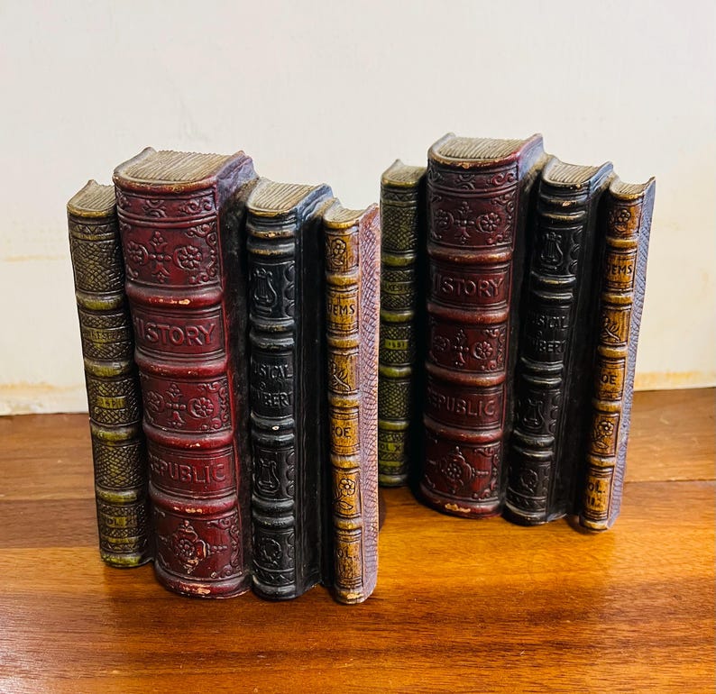 Vintage Syroco Bookends A Pair - Etsy
