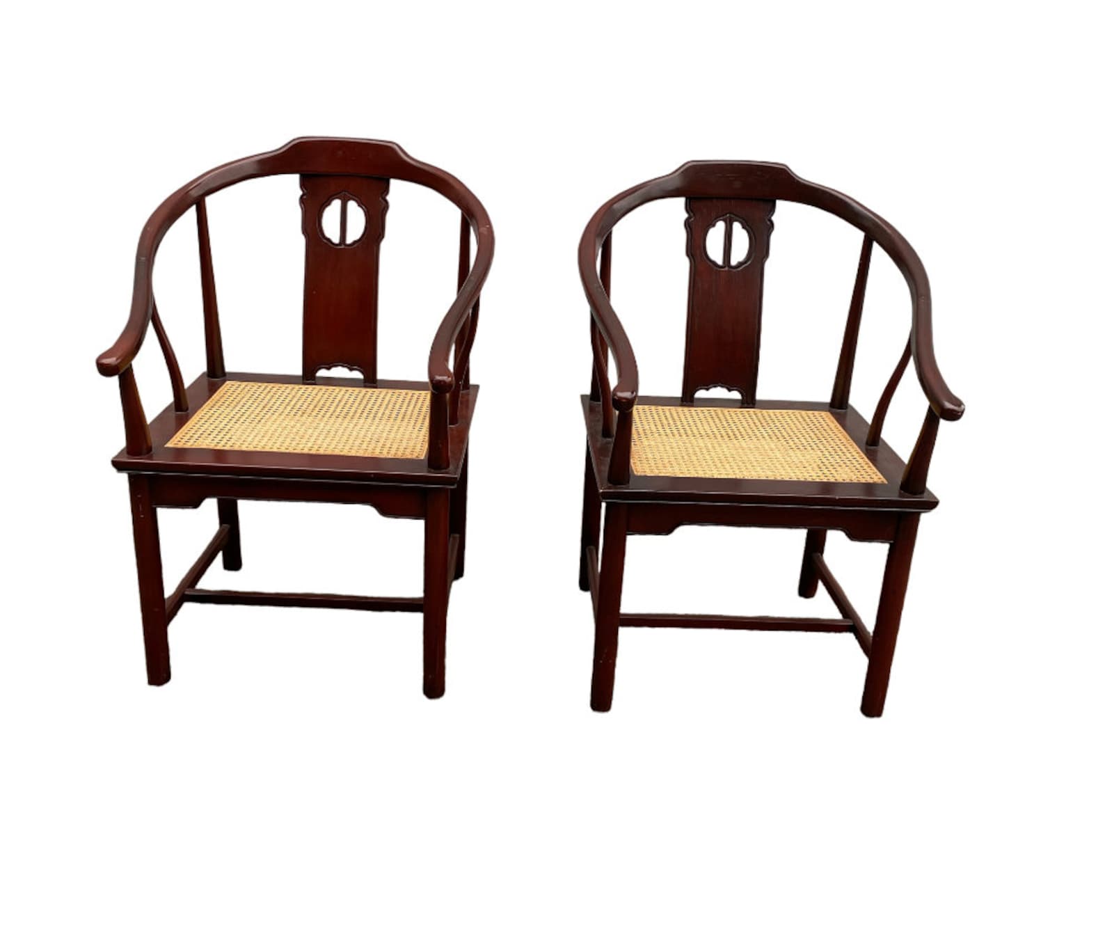 Vintage Asian Inspired Chairs A Pair - Etsy