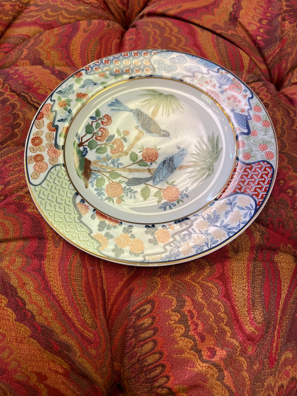 Mikado Taste Seller by Sigma Plate Blue Birds With Gold Trim 10 - Etsy